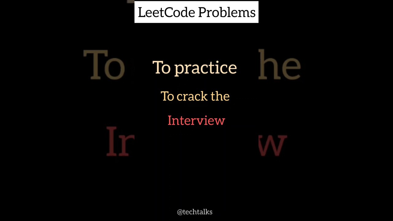 Leetcode problems to practice to crack the Interviews|Leetcodeproblems#programming#leetcode #coding