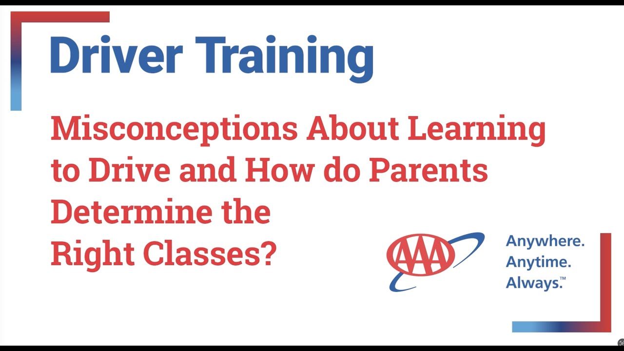 Misconceptions about Driver Training and the Right Classes