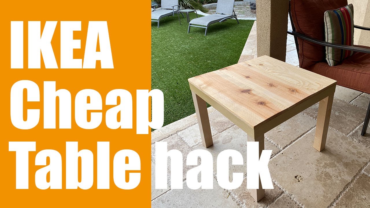 Hack an IKEA Lack table for outdoors