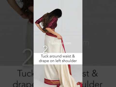 How to Bengali Drape #shorts | How to Wear Saree for Beginners | Tia Bhuva