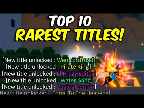 The TOP 10 RAREST Titles In Blox Fruits! - Update 25