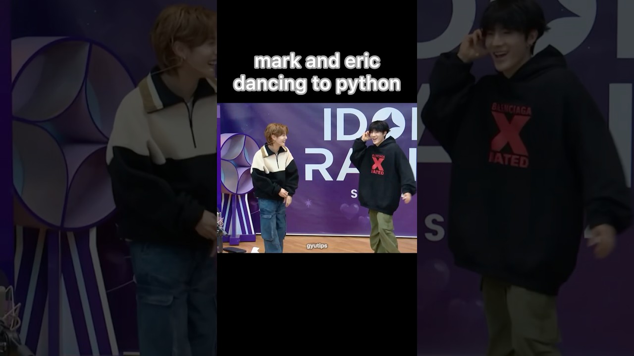 mark and eric dancing to python on idol radio #got7 #theboys #marktuan #shorts #foryou #kpop #python