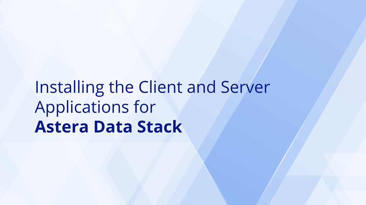 Installing the Client and Server Applications for Astera Data Stack