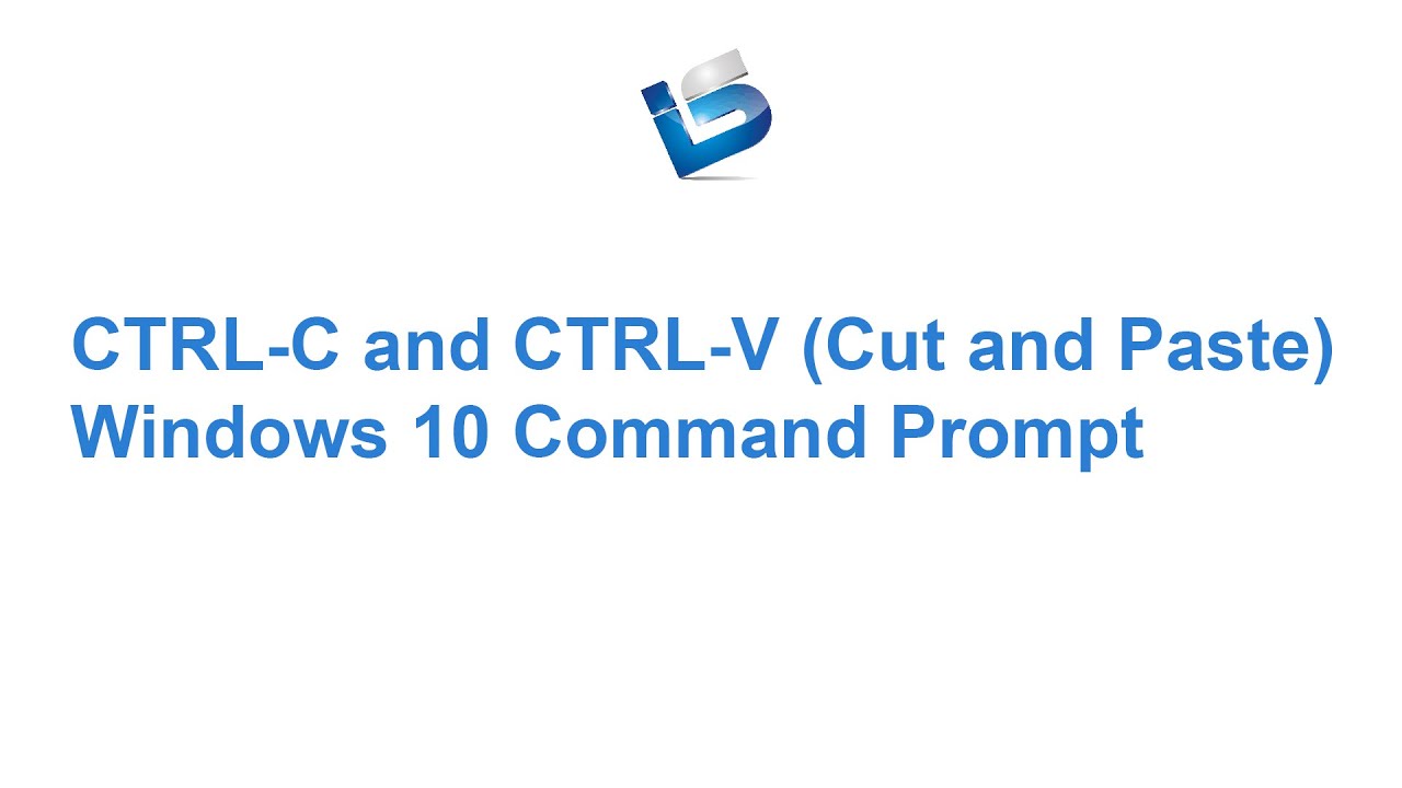 Using cut and paste commands in Windows 10 Command Prompt