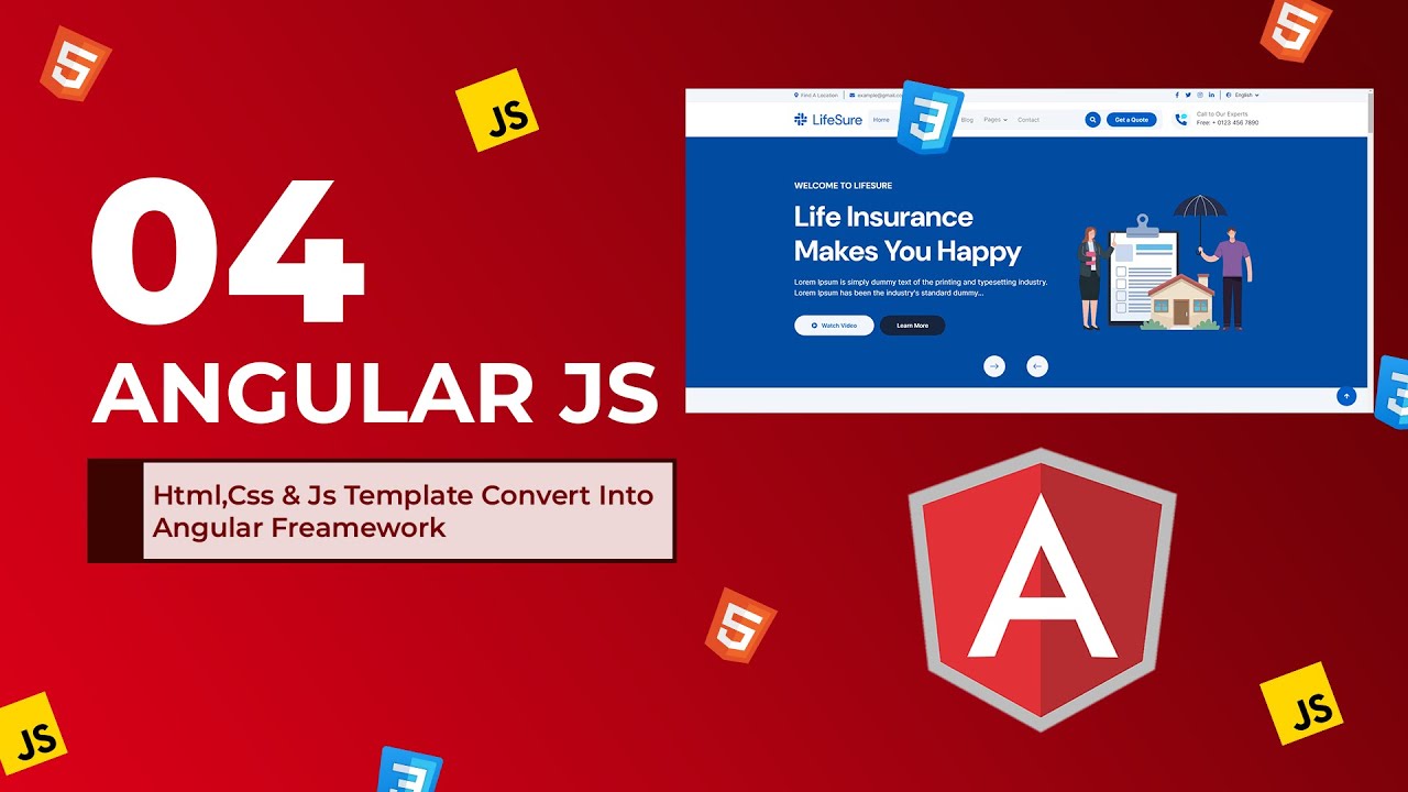 04 - Html,Css & Js Template Convet Into Angular Framework | Angular 17/18