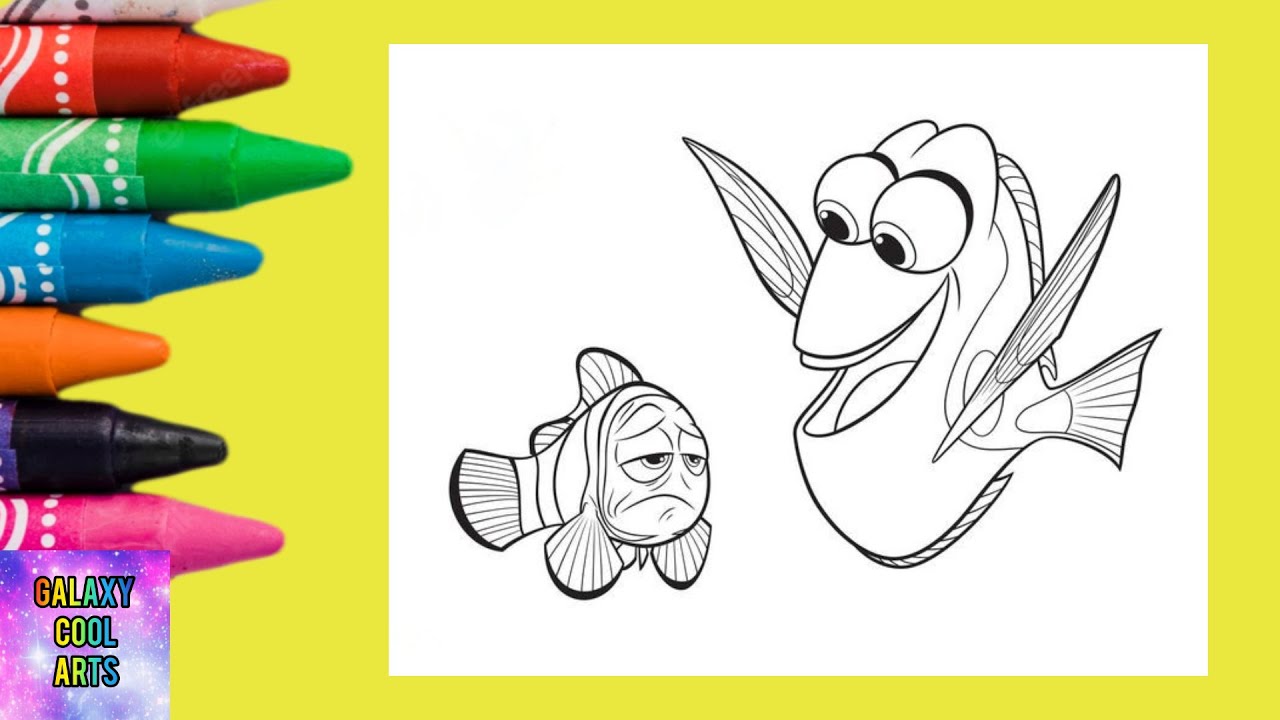 Dory And Nemo From Finding Nemo Coloring Pages #coloring_pages #coloring #nemo  #dory