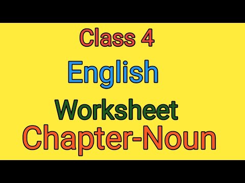class 4 english/noun/proper noun/common noun/english grammar/question answers for worksheet
