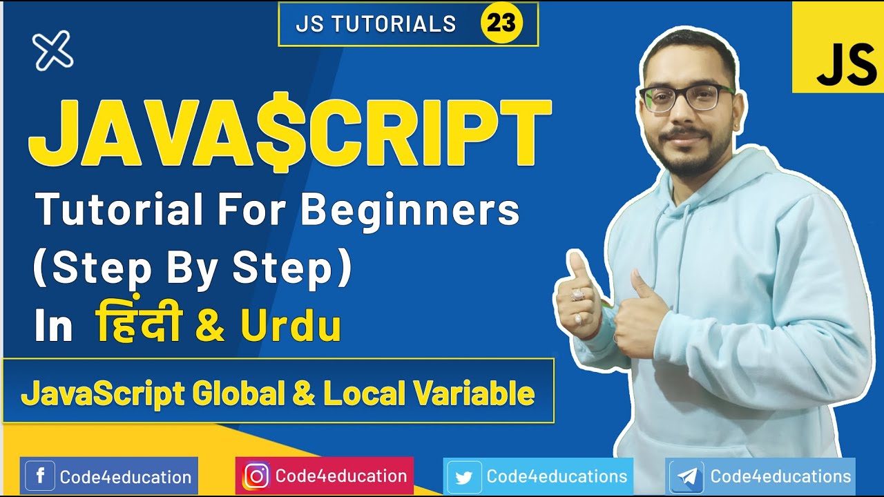 JavaScript Tutorial In Hindi | JavaScript Global & Local Variables | JavaScript In Hindi | #23