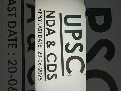 UPSC CDS NDA LAST DATE EXTENDED UPSC LATEST JOBS VIRAL UPSC UPSC NAVY AIRFORCE NAVAL ACADEMY 2025