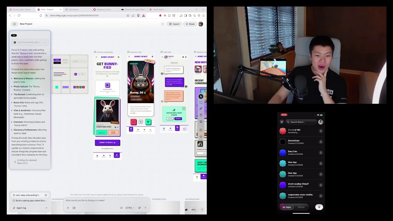 How I Built a Full Dating App With AI in One Live Stream (No Code)
