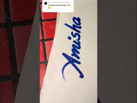 “Amisha” #name #calligraphy #shorts #trending #viral #youtubeshorts #video #foryou #love #status