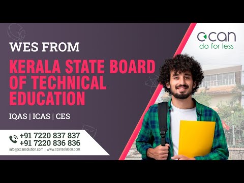 CCan Solutions |WES from Kerala State Board of Technical Education| Technical Board ECA verification