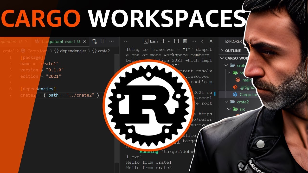 Cargo Workspaces, Cargo Install, Cargo custom commands - Full Crash Rust Tutorial for Beginners
