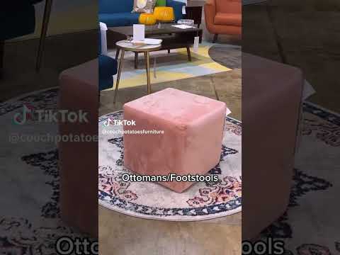 Our ottomans and footstools are not these big bulky menaces that sit in your home. #ottomans