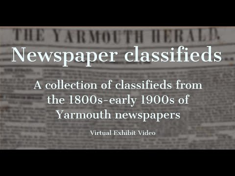 Newspaper Classifieds - virtual exhibit video