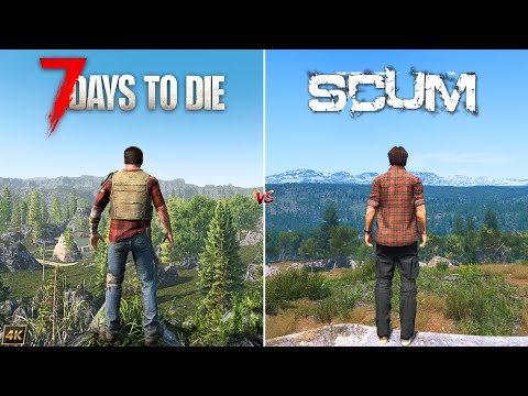 7 Days to Die 2.0 vs SCUM 1.0 - Physics and Details Comparison