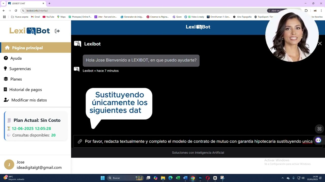 Como generar un modelo de contrato o acta notarial con Lexibot