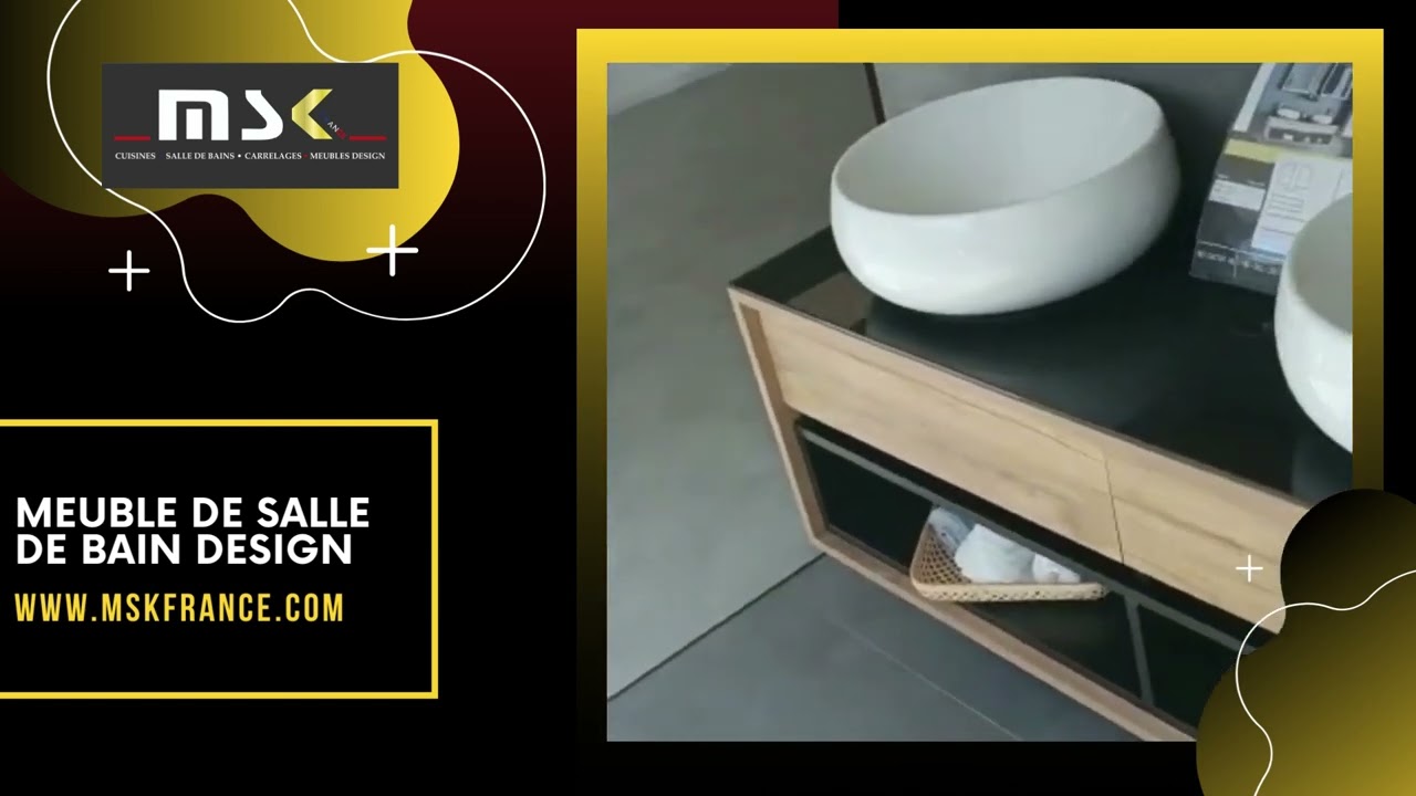 Meuble de salle de bain double vasque par MSK FRANCE