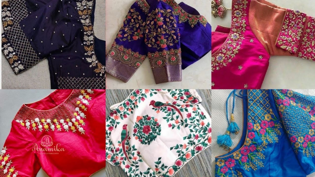 New Latest Simple and Easy Computer Embroidery Blouse Designs - Blouse ...