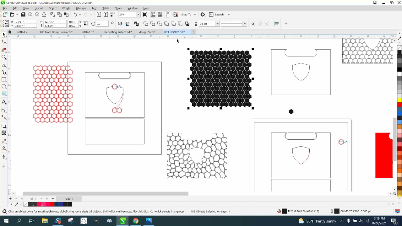 Corel Draw Tips & Tricks Hexagon pattern