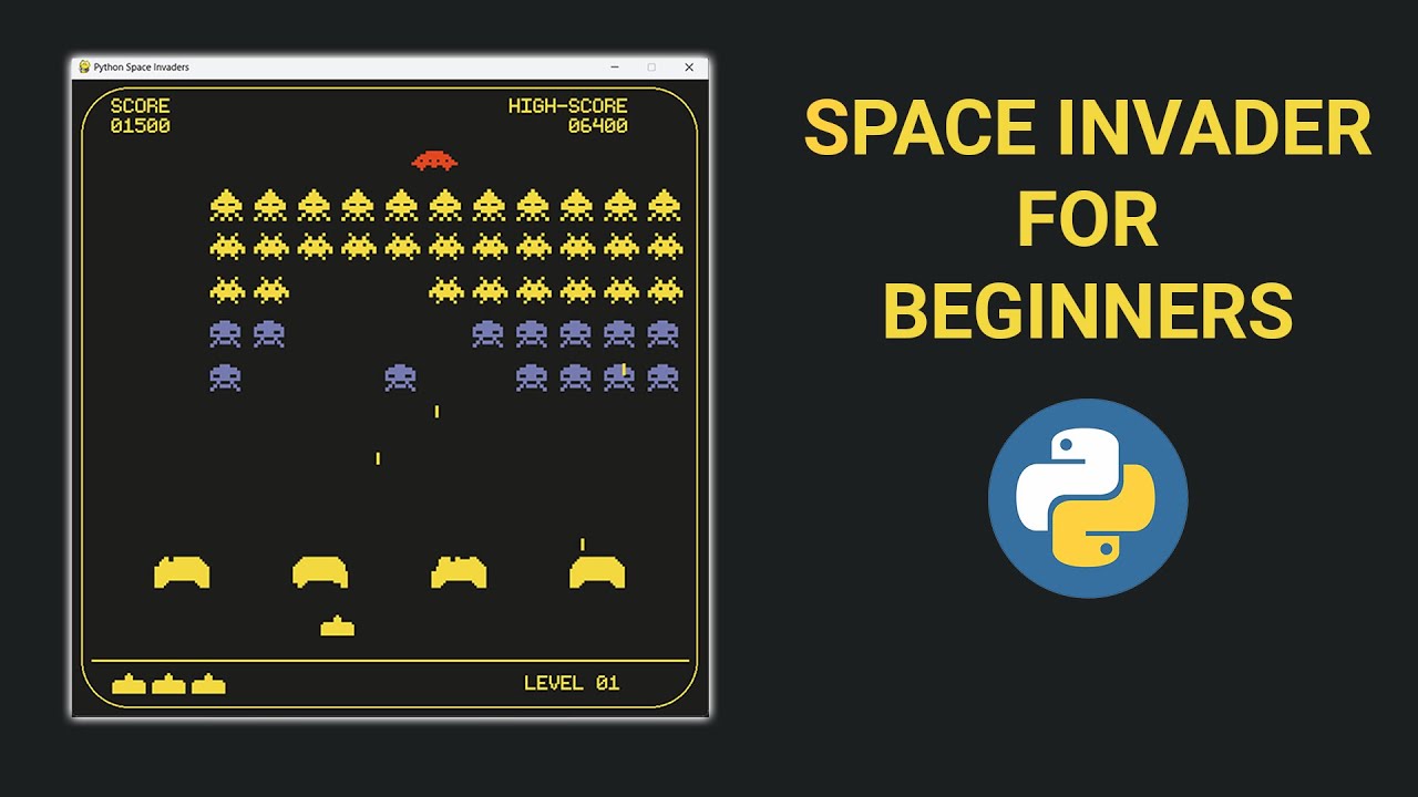 Python Space Invaders Game Tutorial with Pygame  - Beginner Tutorial (OOP)