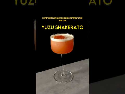 Yuzu shakerato | yuzu, red aperitivo, yuzu sake | #shorts #cocktail