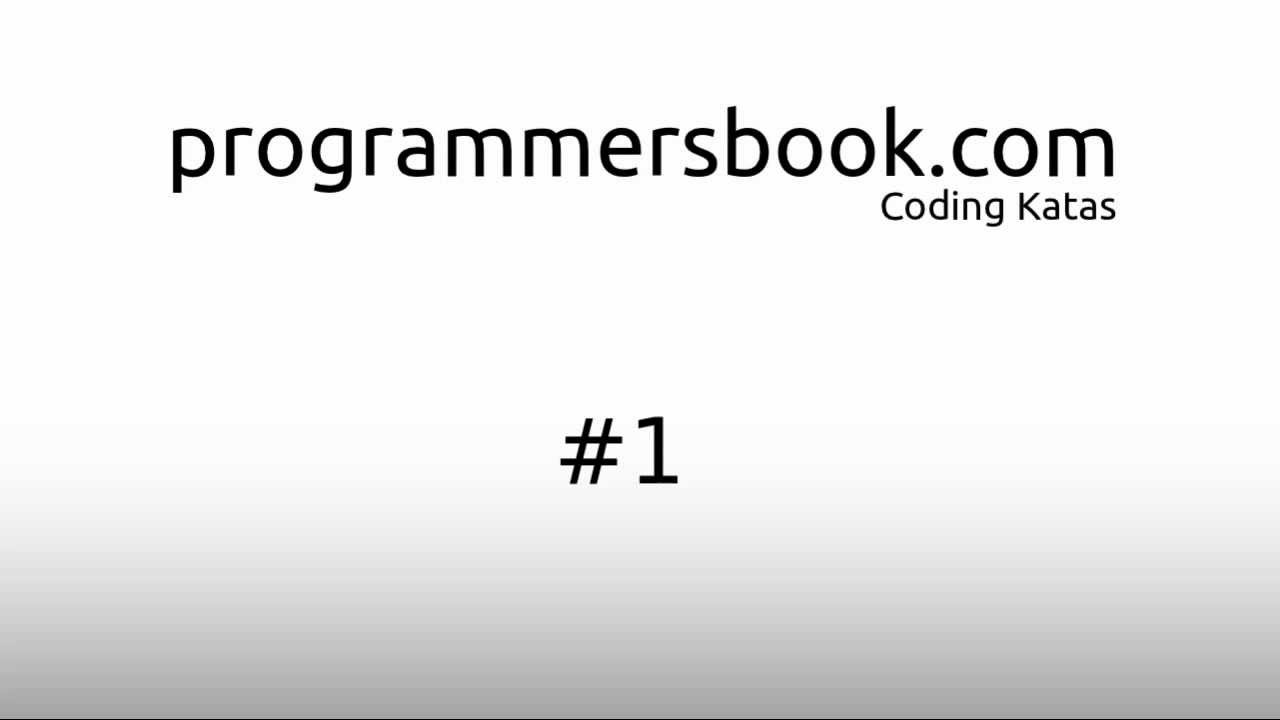 Programming Coding Kata #1 Exercise