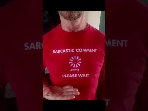 Man Shows Off Humorous 'Sarcastic Comment Loading' T-Shirt#SarcasticHumor #FunnyShirts