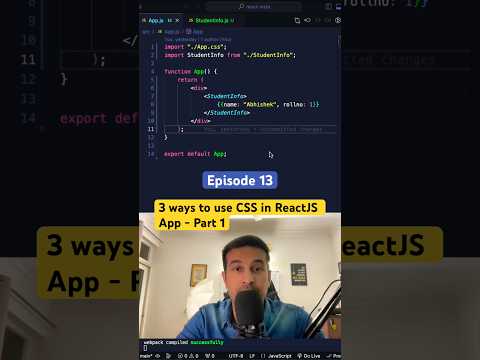3 ways to add CSS to ReactJS App UI 😬 #reactjs #reactjstutorial