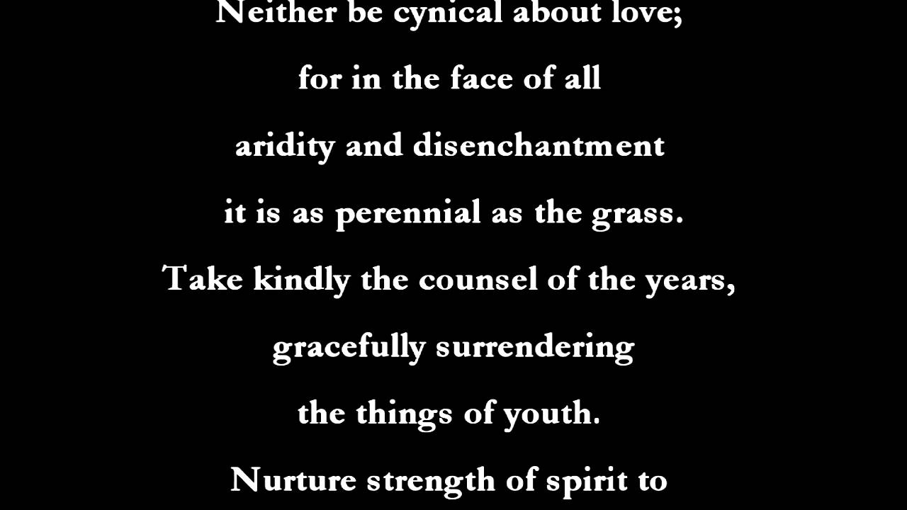 Desiderata - read by Anthony Jackson