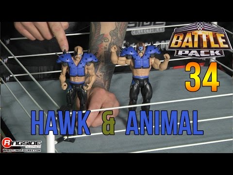 WWE FIGURE INSIDER: Road Warriors (LOD) - Animal & Hawk - WWE Battle Packs 34 wrestling figures
