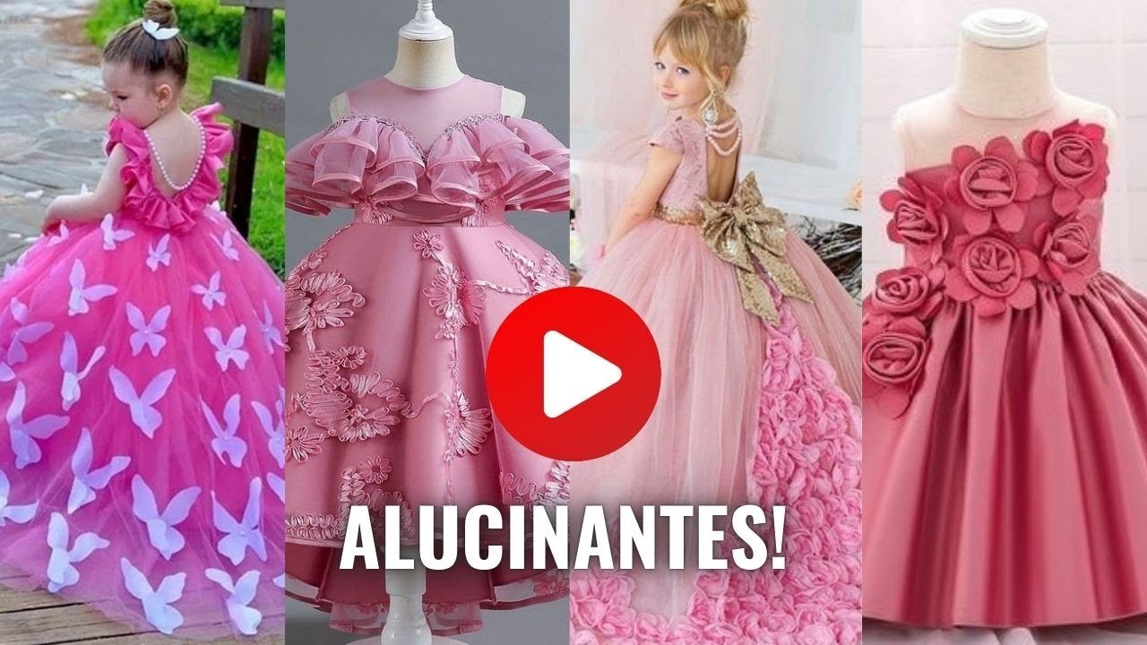 Vestidos rosados para niña 💖 Pink dress for kids fashion 💡 ideas USA how to dress a girl