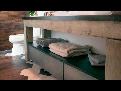 DIY Wood Vanity by East Coast Creative