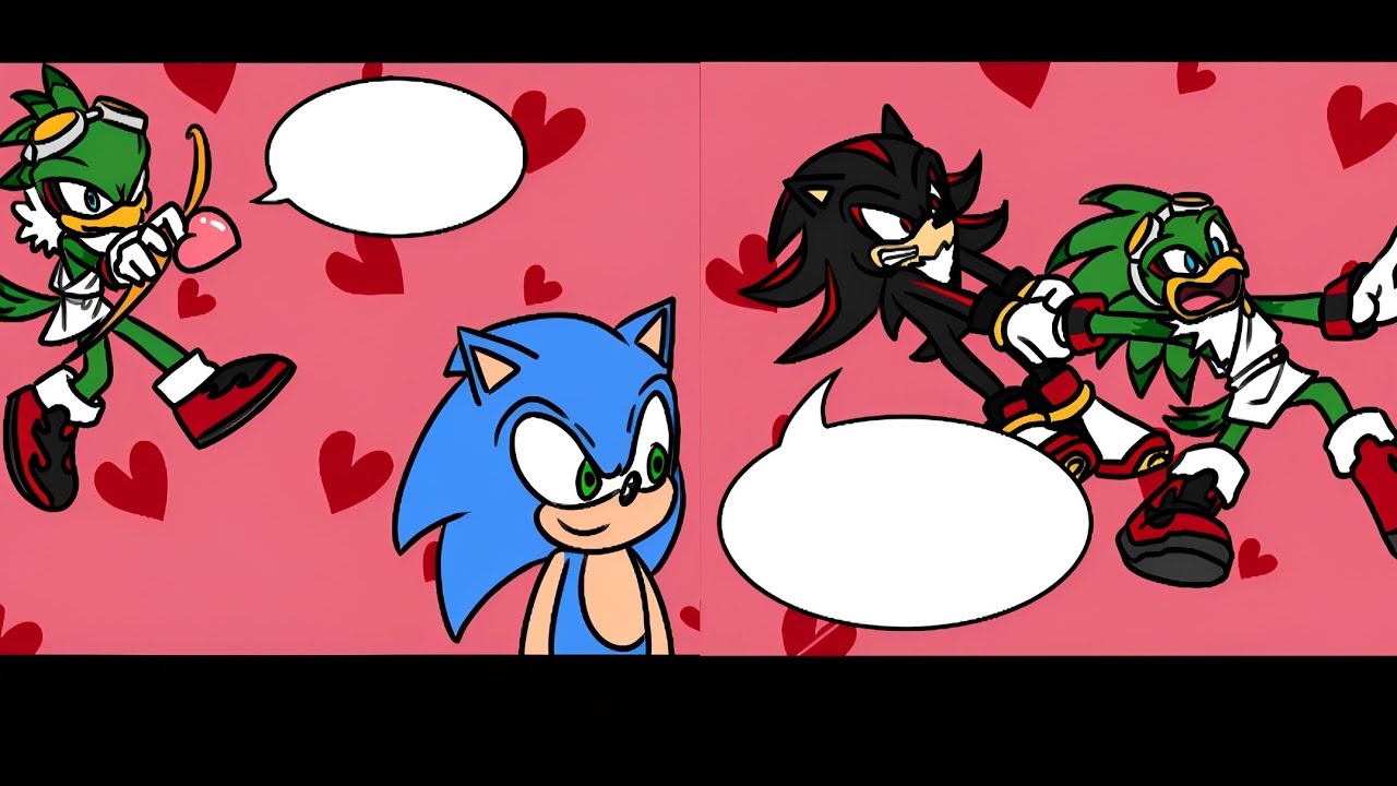 Cupid 💙Sonadow❤️ Sonic x Shadow Comic Dub 💕Valentines AU💕
