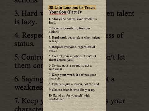 30 Life lessons to teach your son (part-1) !! Inspirational quotes #shorts #youtubeshorts #trending