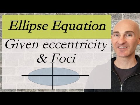 Ellipse Equation Given Eccentricity and Foci