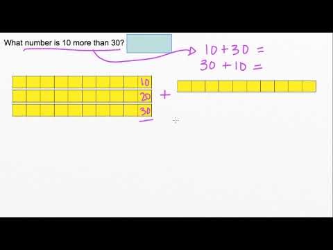 What number is 10 more than 30?