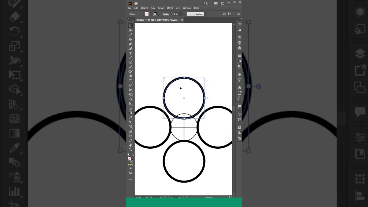 How to create a Globe icon in Illustrator #shorts