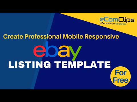 Create Professional Mobile Responsive eBay Description Template - For Free