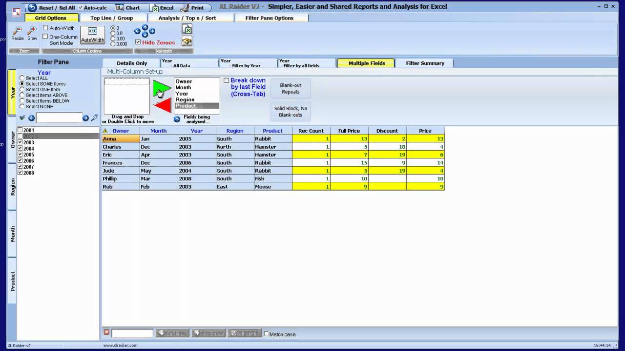 Tutorial 7 - Multi-Column Report