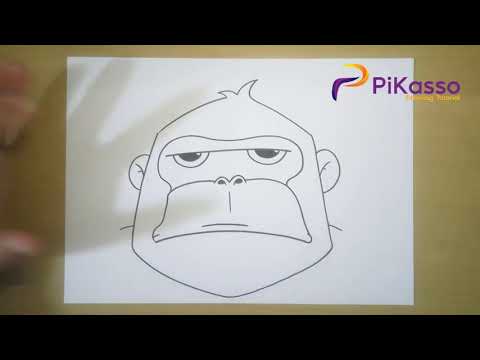 Gorilla Face Easy Drawing Tutorial