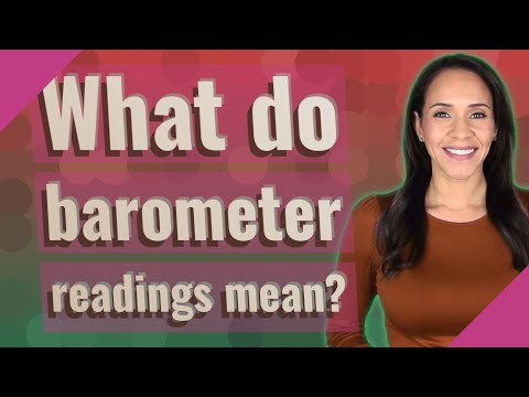What do barometer readings mean?