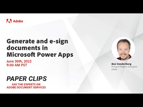 Generate and sign documents in a Microsoft Power Apps (Paper Clips)