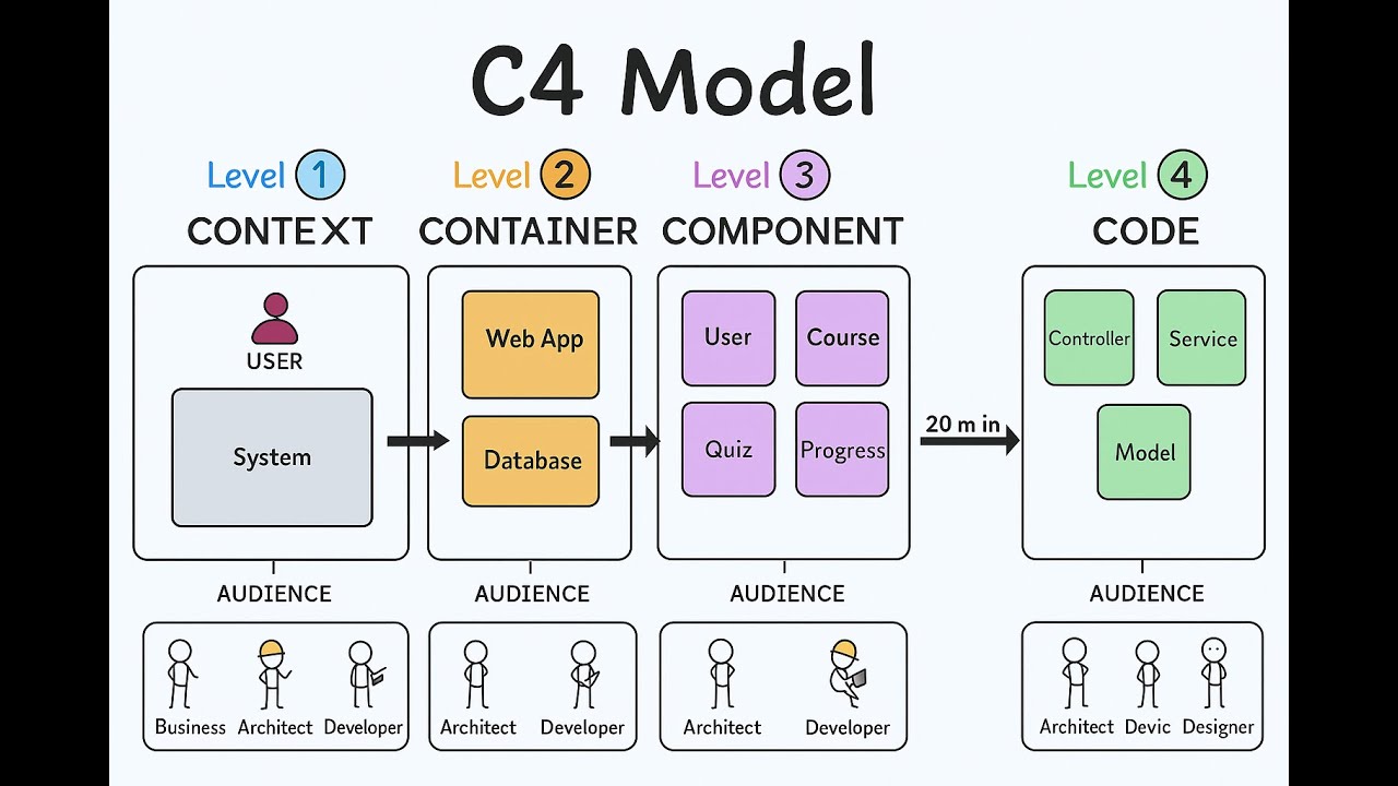 C4 Model Tutorial | Software Architecture Diagrams | Context, Container, Component & Code Explained