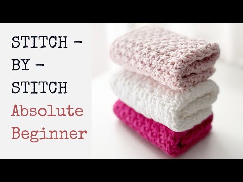 Crochet Dishcloth Tutorial Brighton - Extended Moss Stitch Crochet Dishcloth Free Pattern on Blog