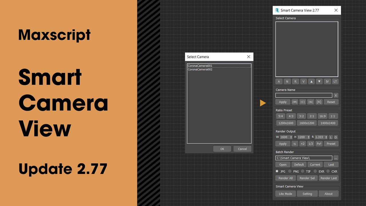 Smart Camera View 2.77 — New Rename Function, Preset Manager, Pixel Count Limit, System Settings