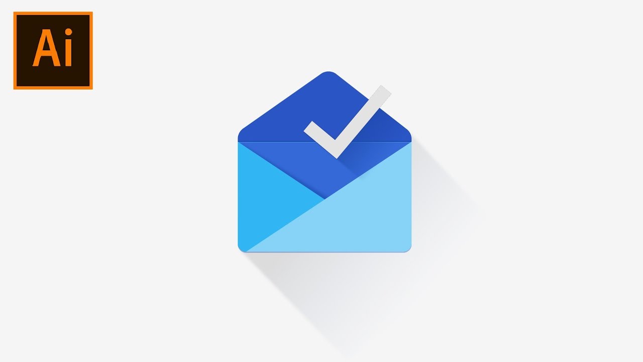 How to Create Inbox by Gmail Icon in Adobe Illustrator Tutorial