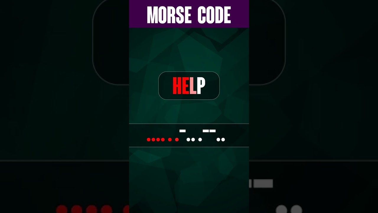 HELP in Morse Code #shorts 📢