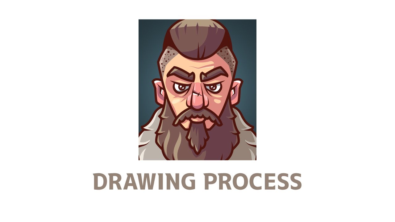 Viking. Drawing Process in Adobe Illustrator
