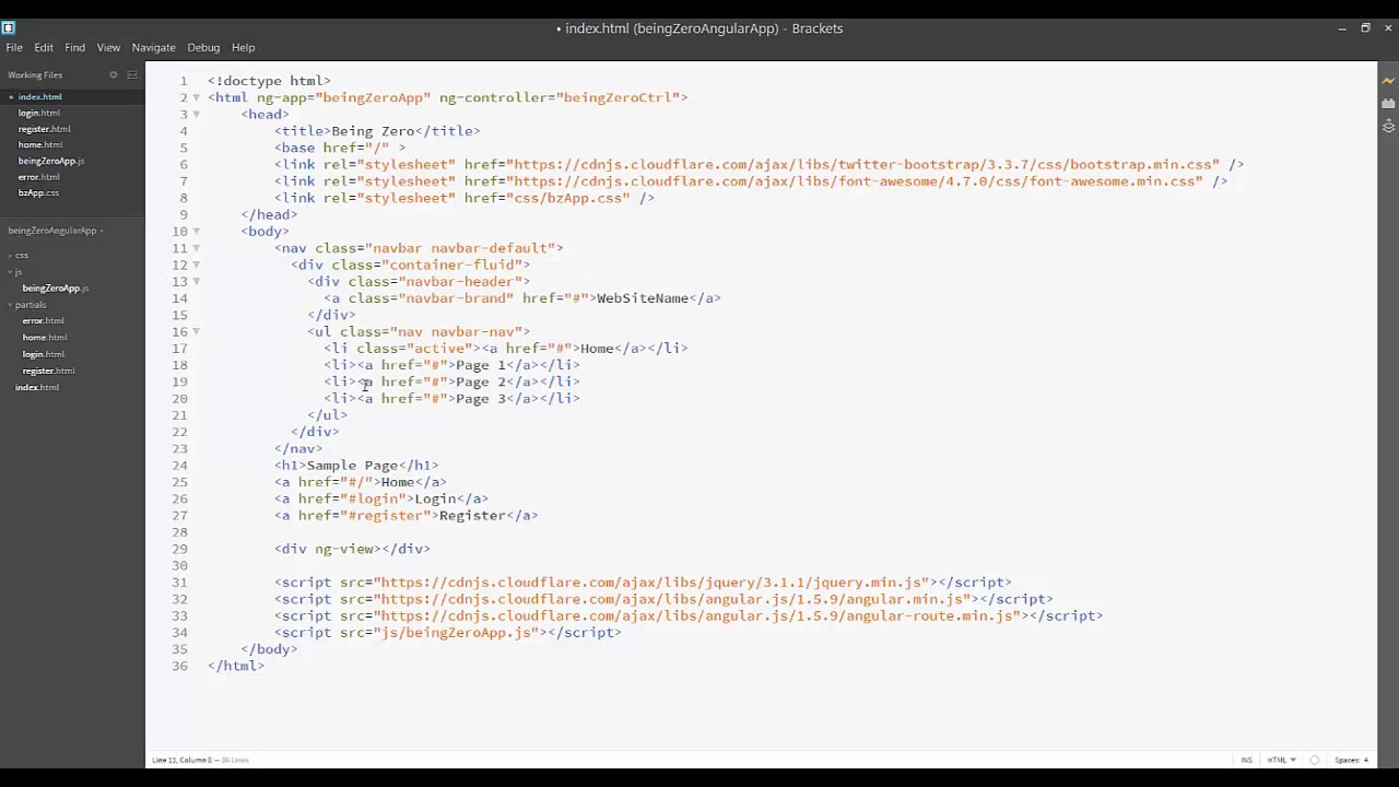 2 - AngularJS - Single Page Application - Navbar